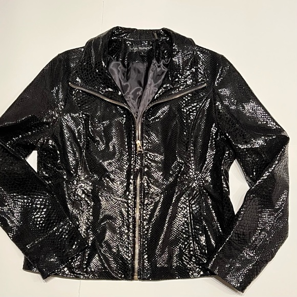 Via Spiga | Jackets & Coats | Via Spiga Black Leather Jacket | Poshmark